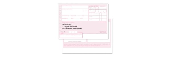 Kassenrezepte Muster 16 MIT oder OHNE Eindruck Ihrer Betriebsstätten-