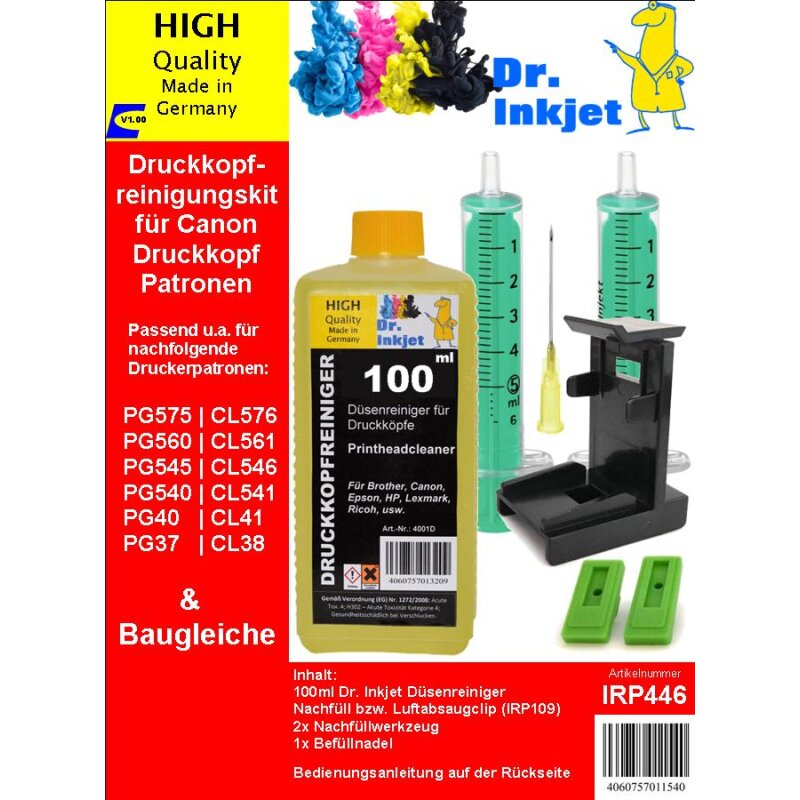 IRP446 - Druckkopf Rettungs & Reinigungskit für Canon Druckkopfpatron ...