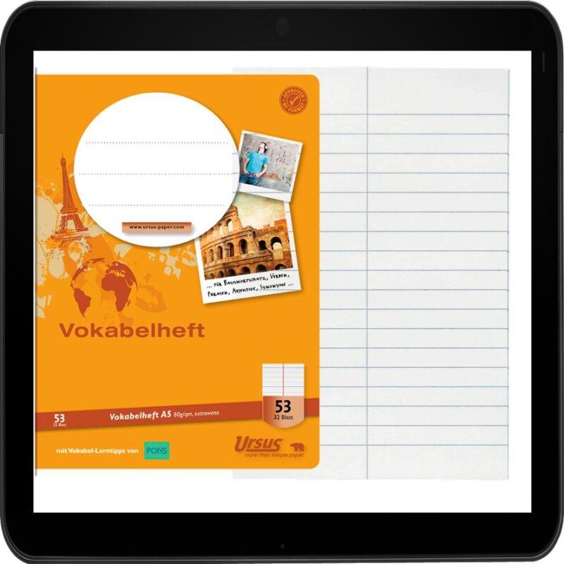 Ursus Vokabelheft DIN liniert 2-spaltig - 10er Pack, 8,99