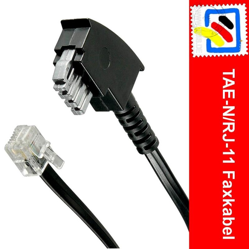 goobay TAE-Faxanschlusskabel 3,0 m / RJ-11 Faxkabel, 8,99